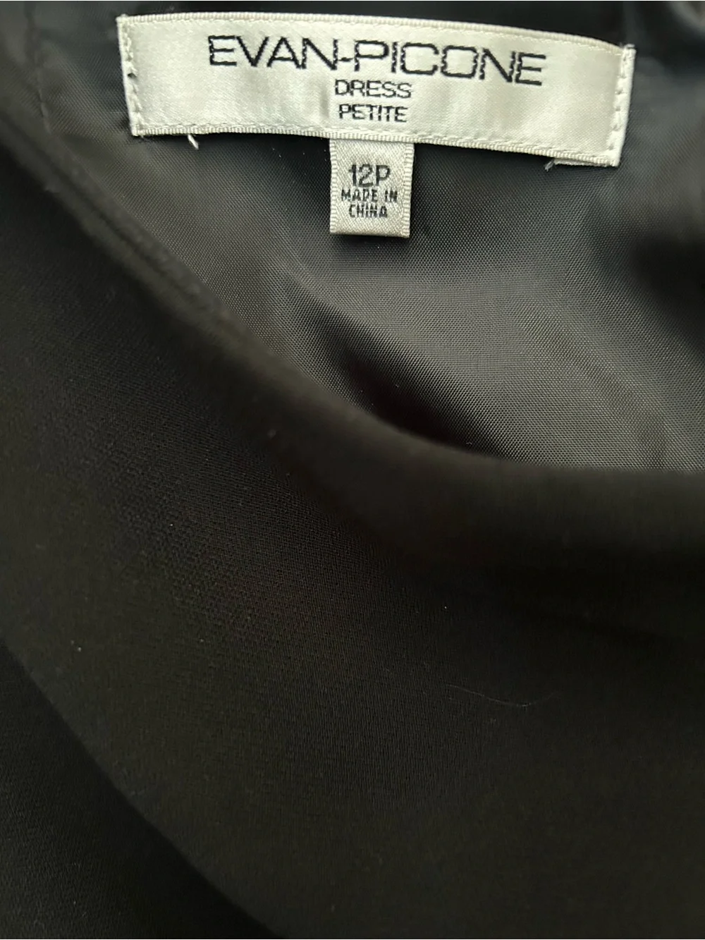 Evan Picone | Dresses | Evan Picone Black Sleeveless Dress With Front ...